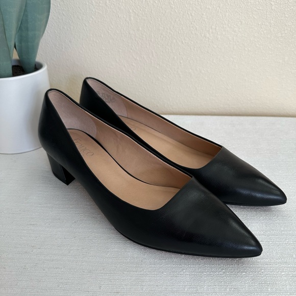 Franco Sarto | Shoes | Franco Sarto Verbina Black Leather Pointed Toe ...